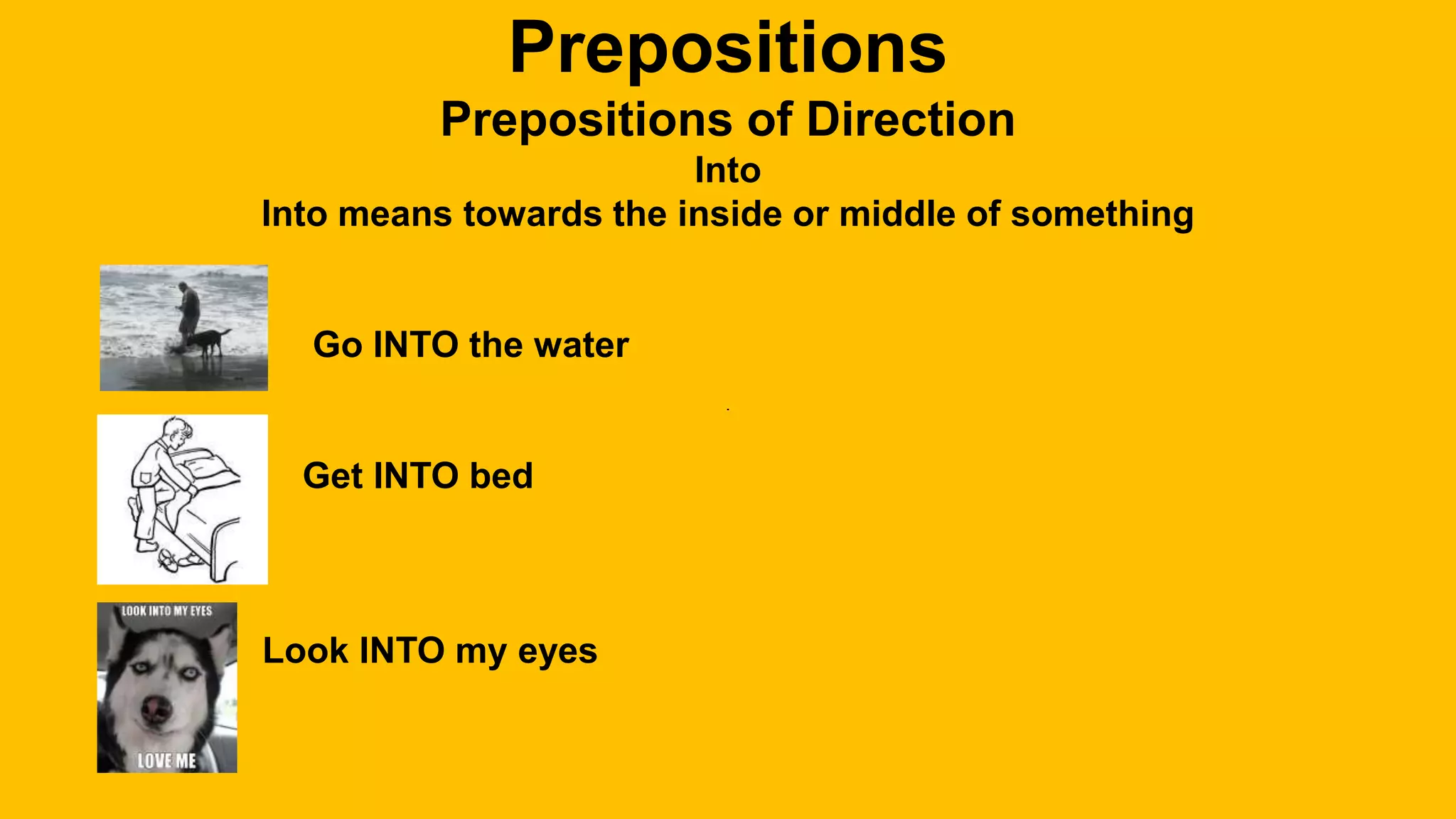 Prepositions of Direction | PPTX