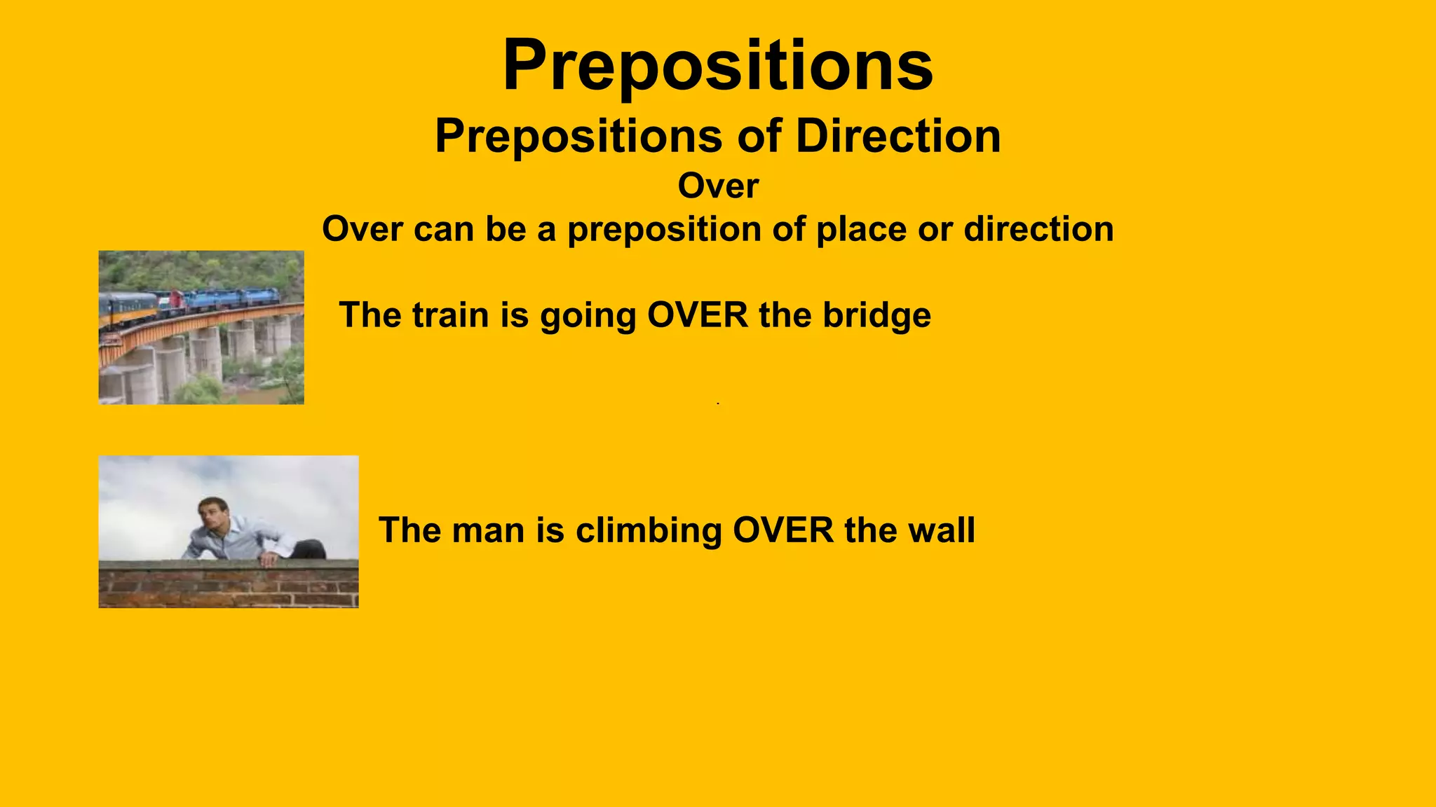 Prepositions of Direction | PPTX