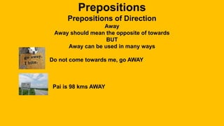 Prepositions of Direction | PPTX