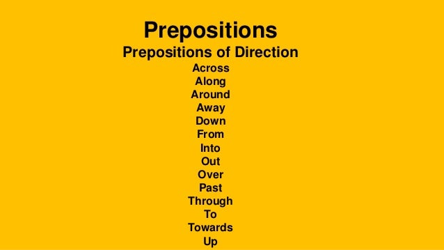 Directional Prepositions