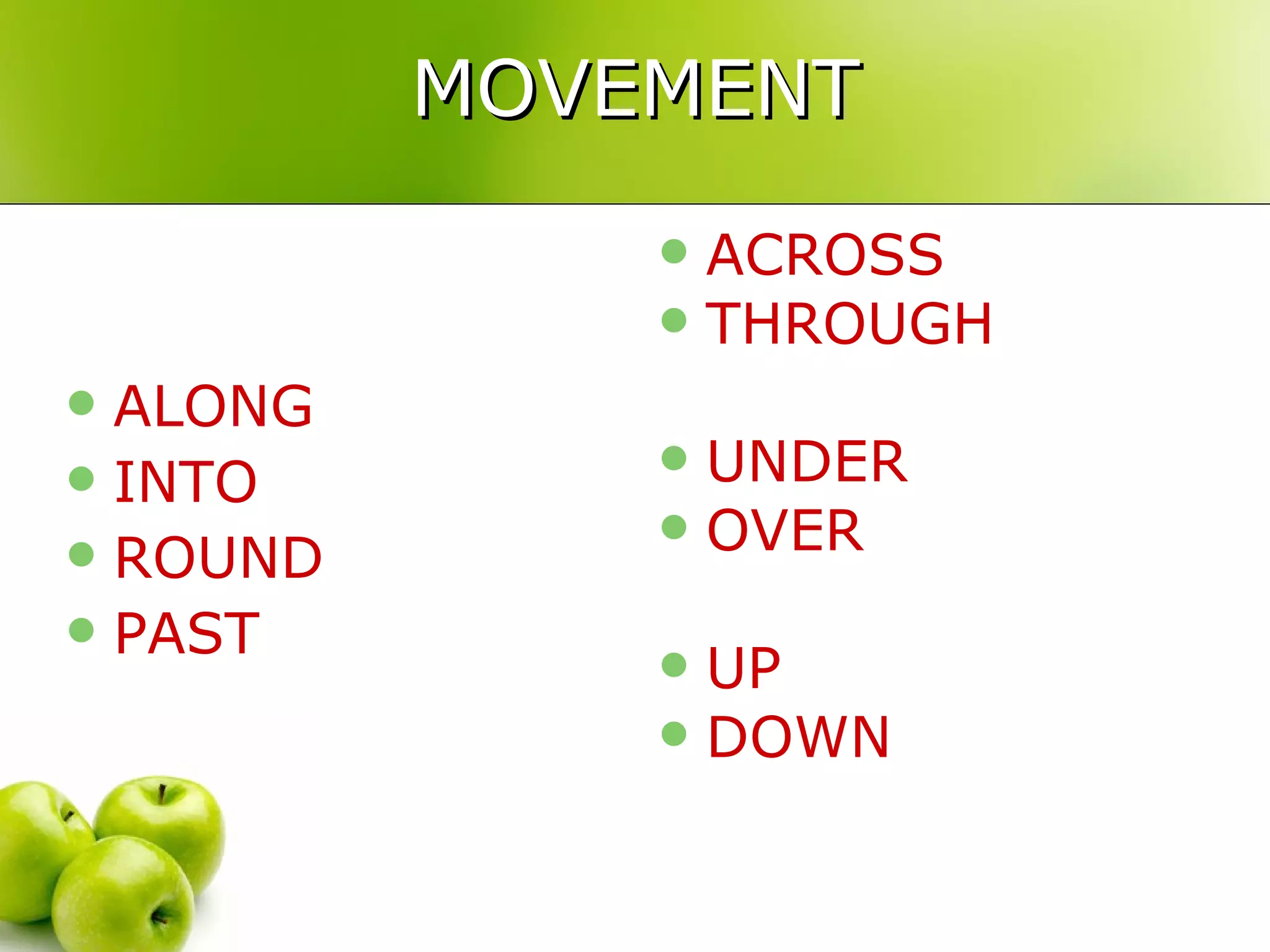 Prepositions of movement | PPT