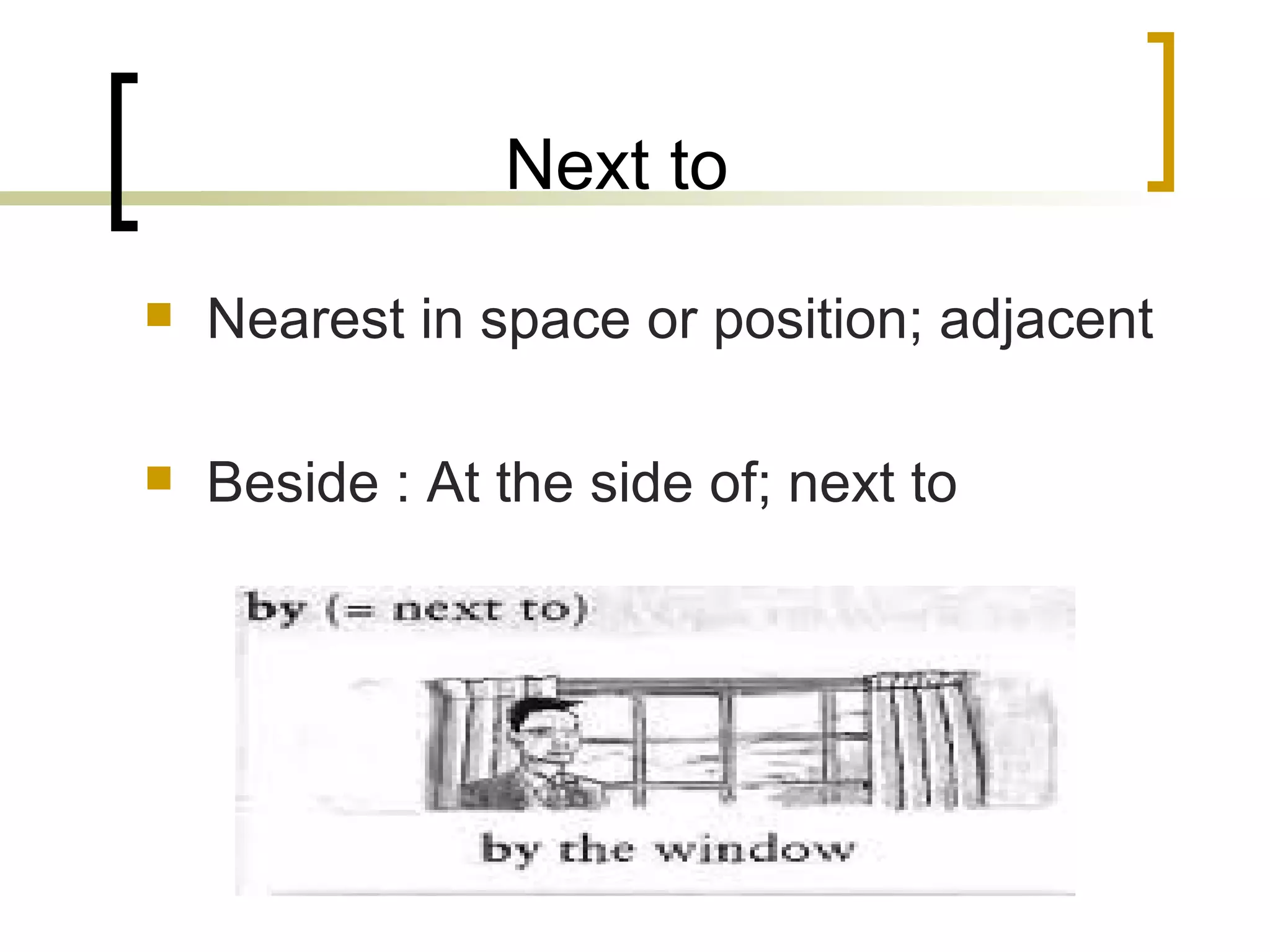 Prepositions of place | PPT