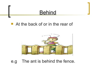 Prepositions of place | PPT