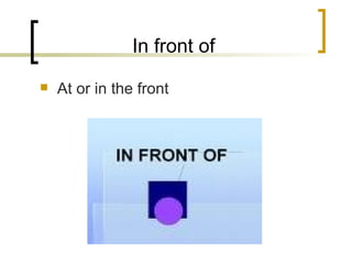 Prepositions of place | PPT
