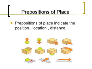 Prepositions of place | PPT