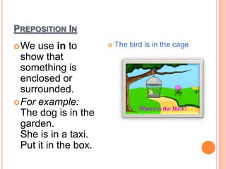Prepositions of place | PPTX