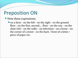 Prepositions of place | PPT