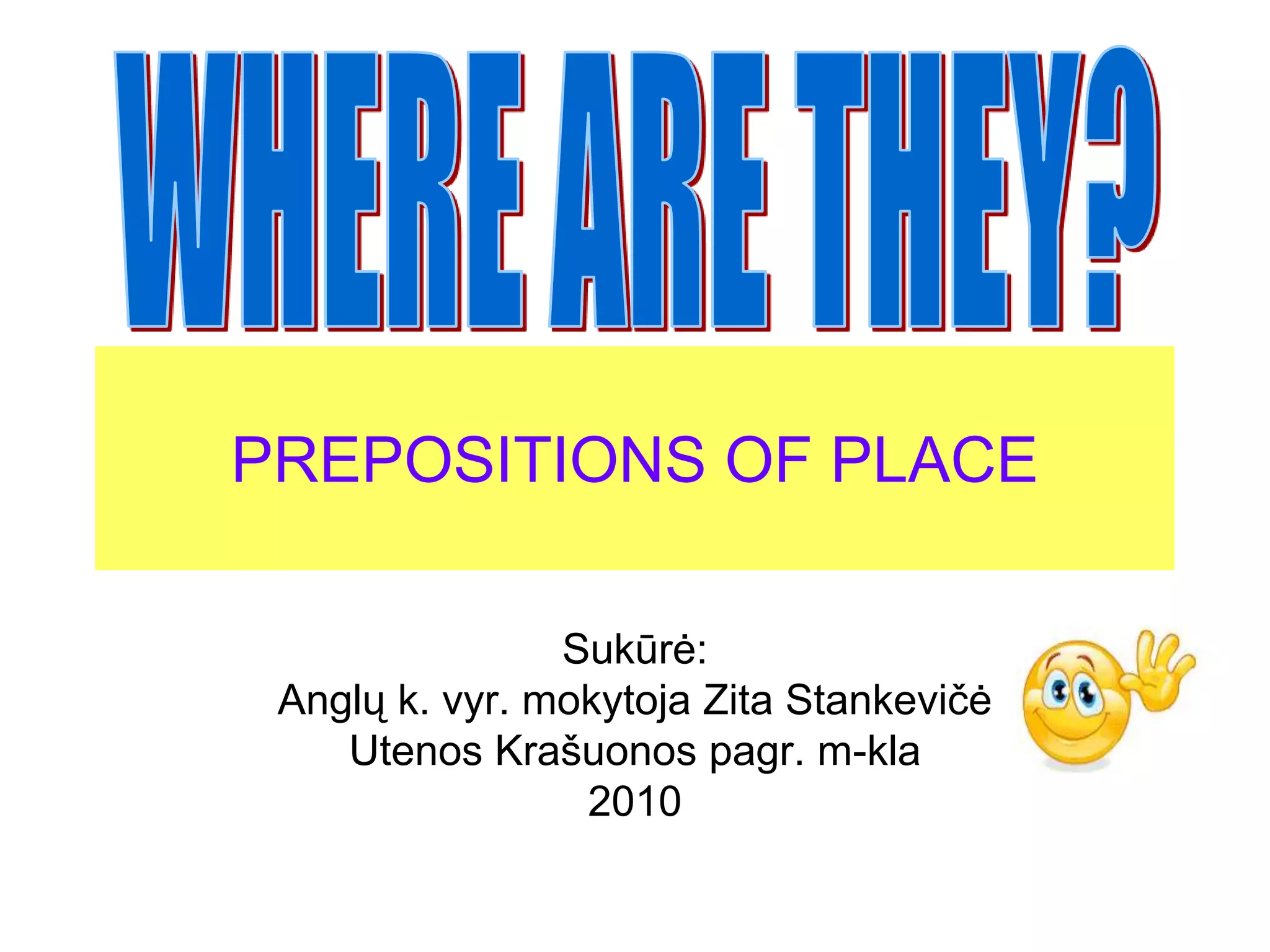 Prepositions of place | PPS