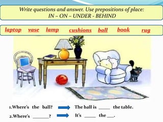 Prepositions of place | PPTX