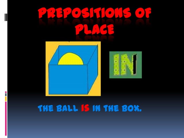 Prepositions of place | PPTX