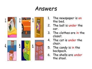 Prepositions of place | PPTX