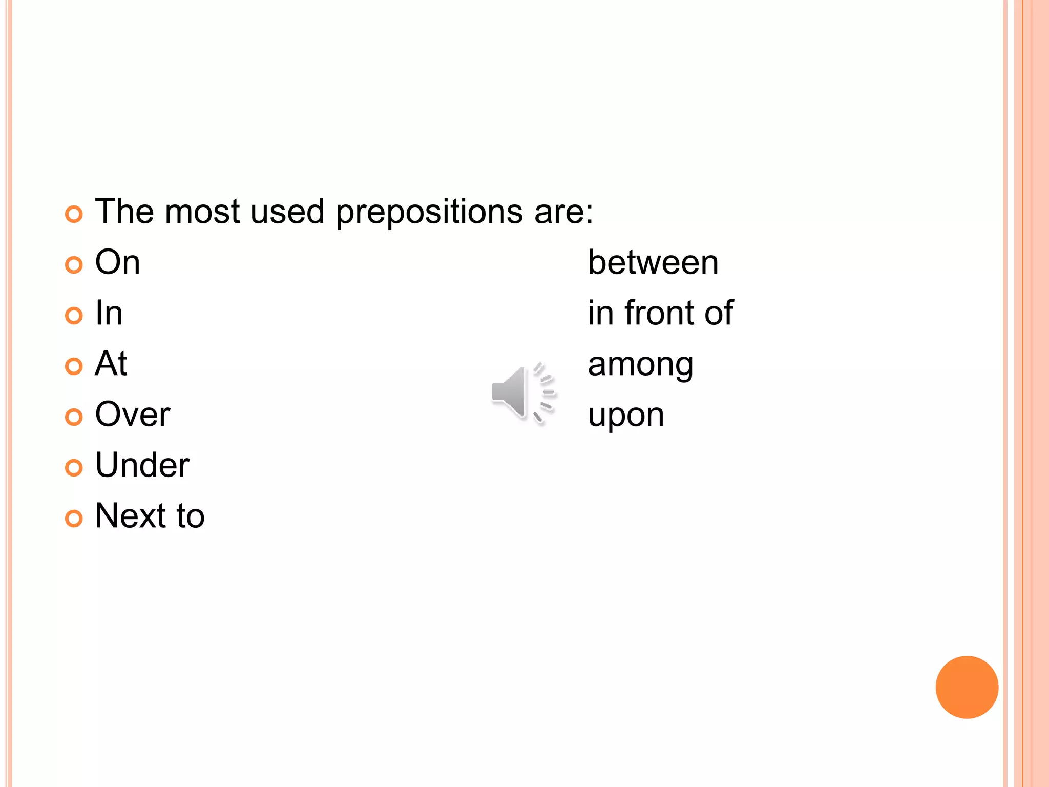 Prepositions of place | PPTX