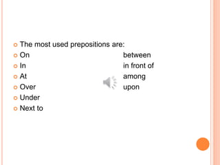 Prepositions of place | PPTX