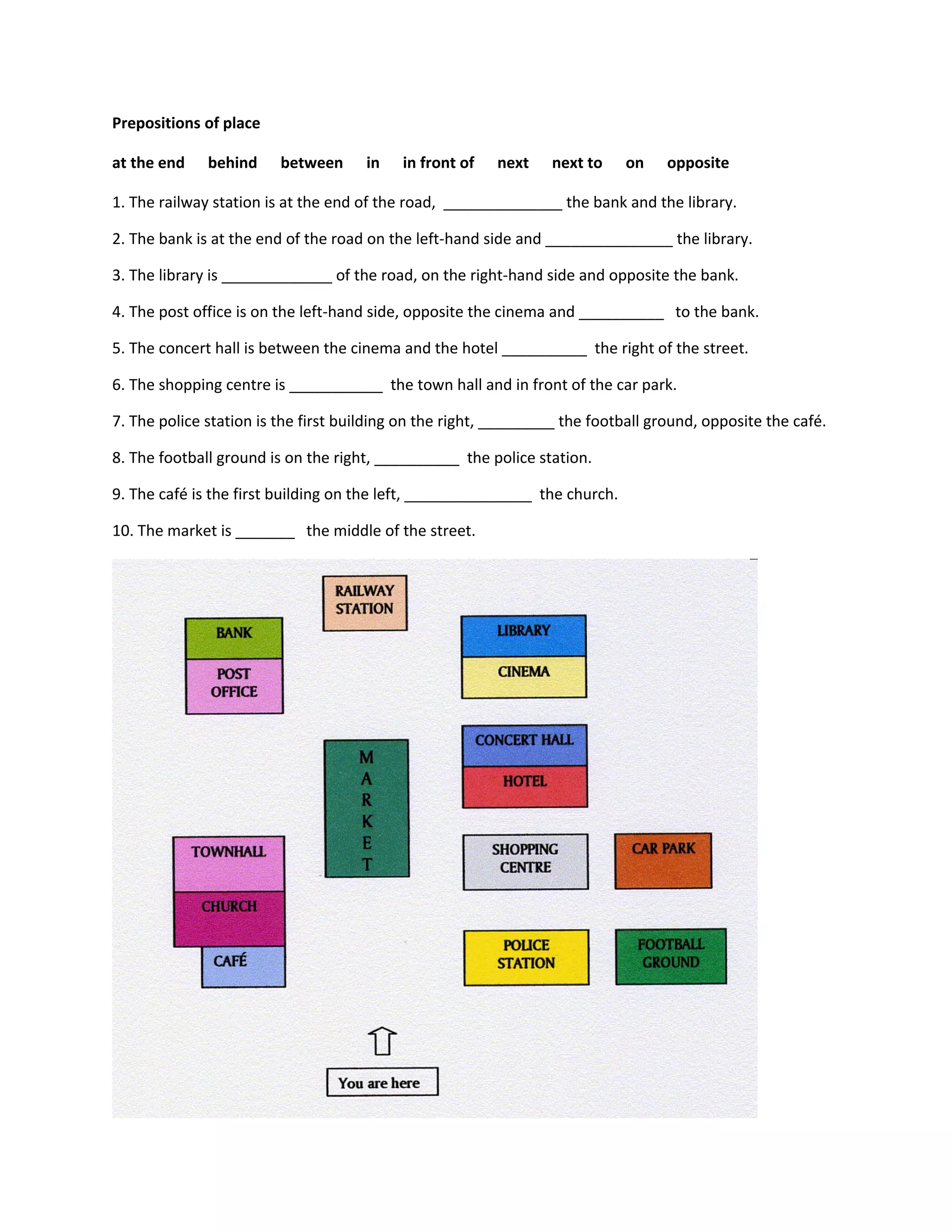 Prepositions of place | DOC
