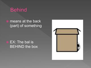 Prepositions of place | PPTX