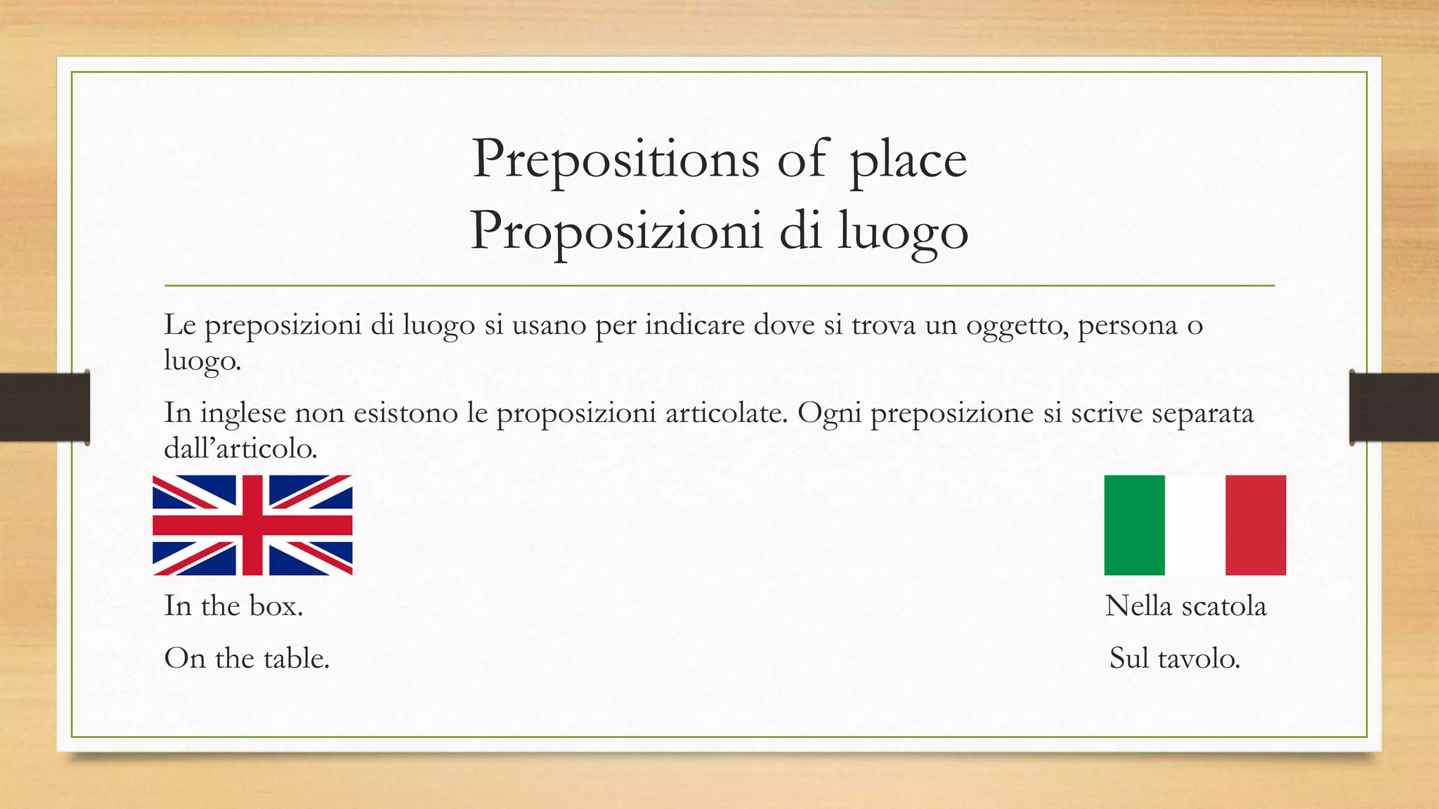 Prepositions of place | PPTX