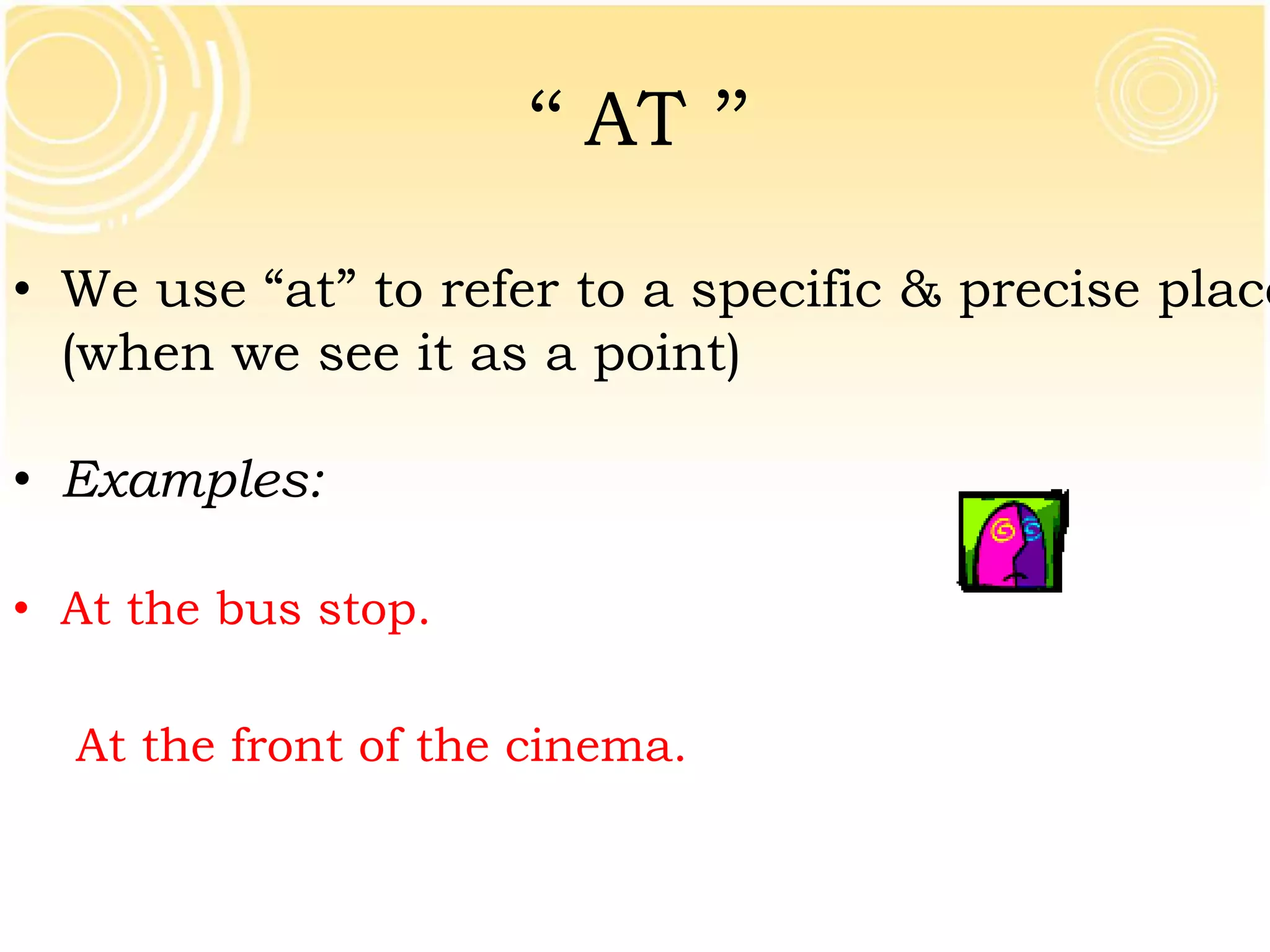 Prepositions of place | PPTX
