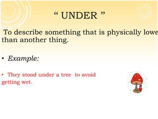 Prepositions of place | PPTX