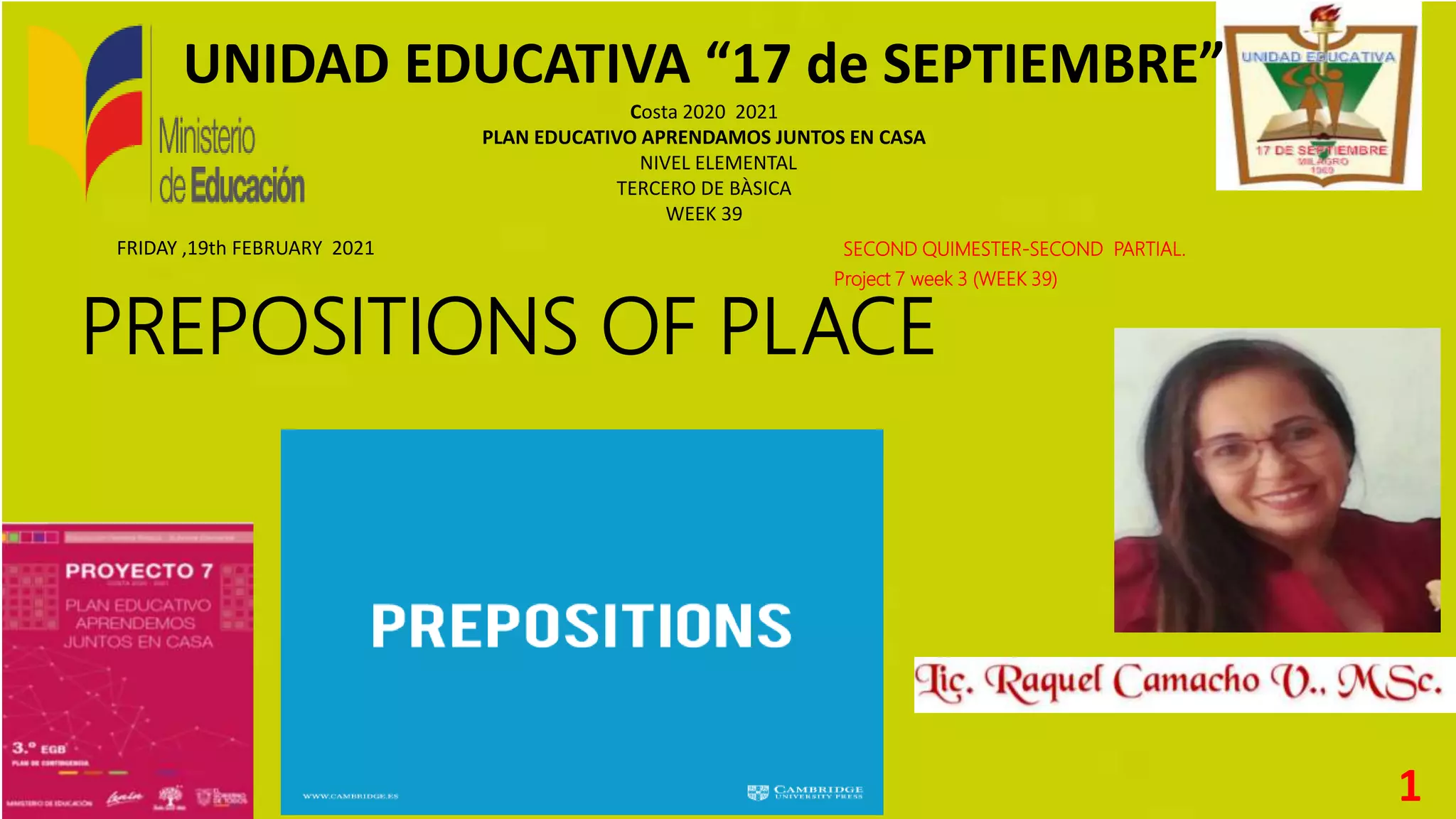 Prepositions of place | PPTX