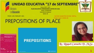 Prepositions of place | PPTX