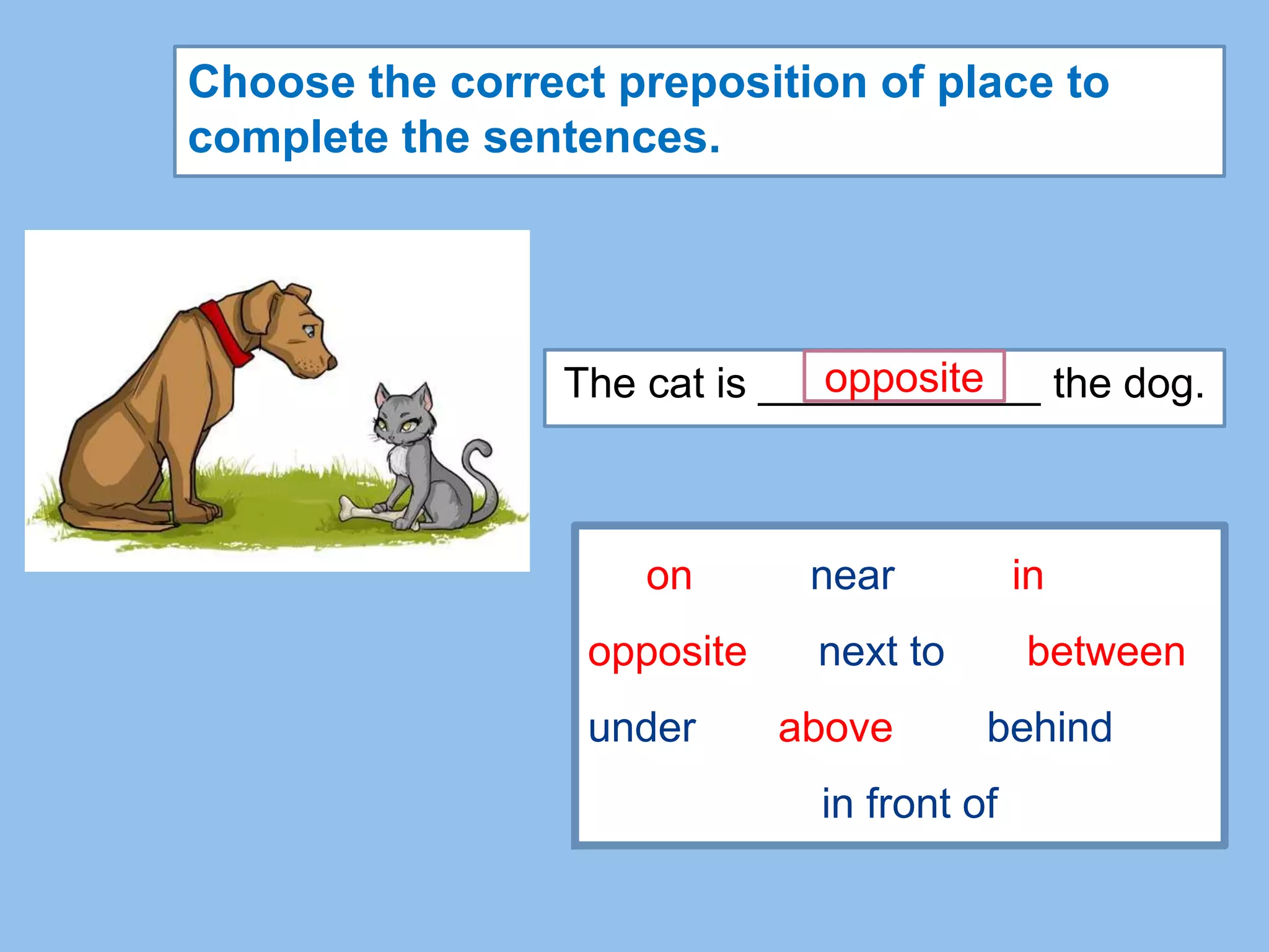 Prepositions of place | PPT