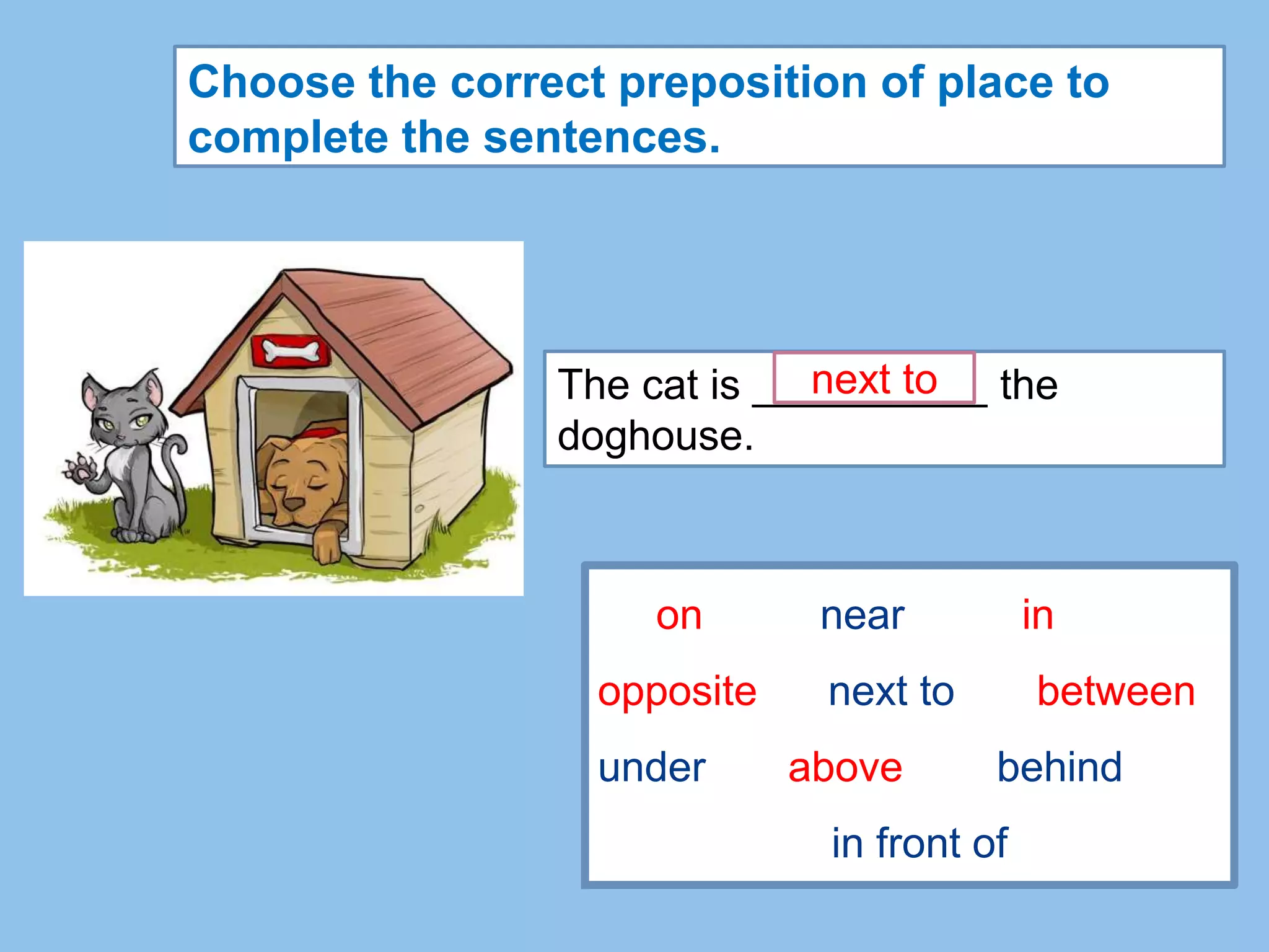 Prepositions of place | PPT
