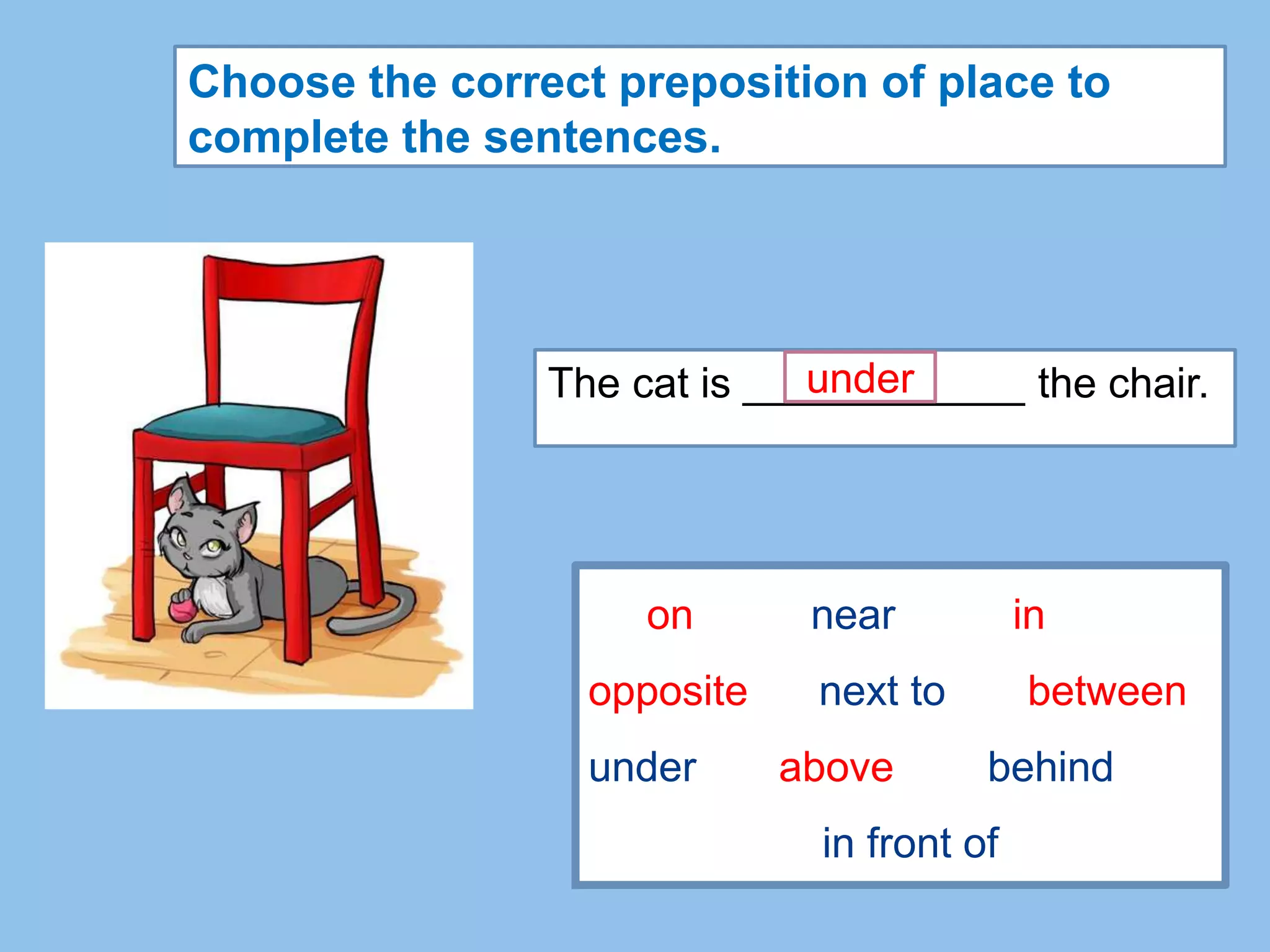 Prepositions of place | PPT