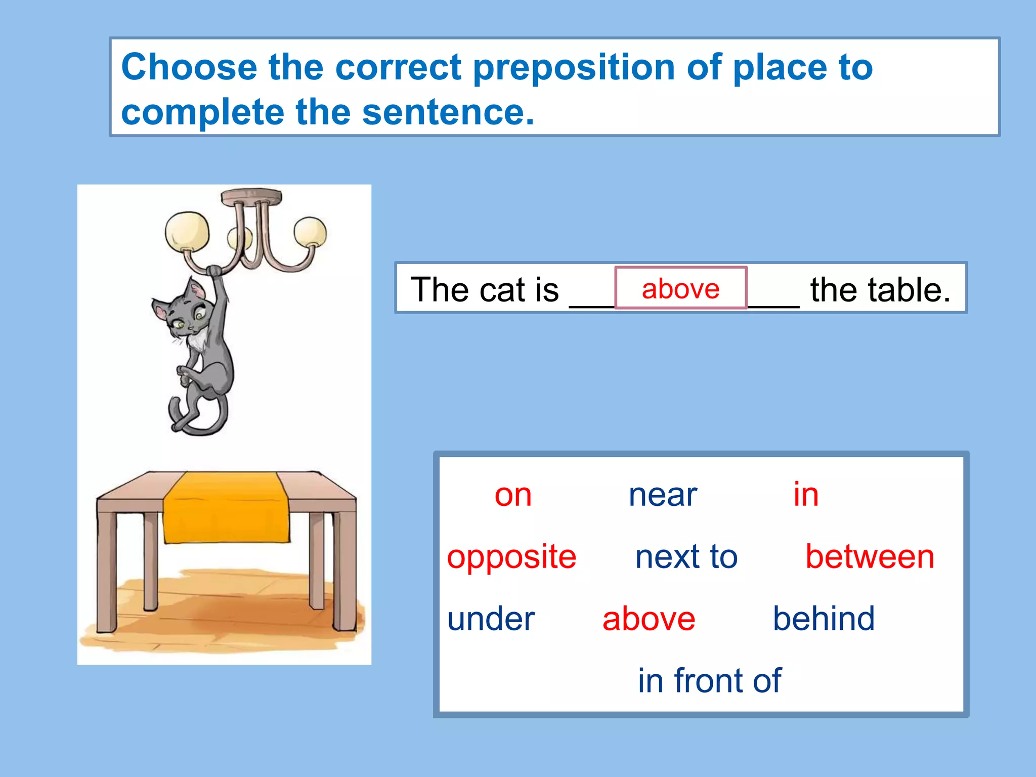 Prepositions of place | PPT