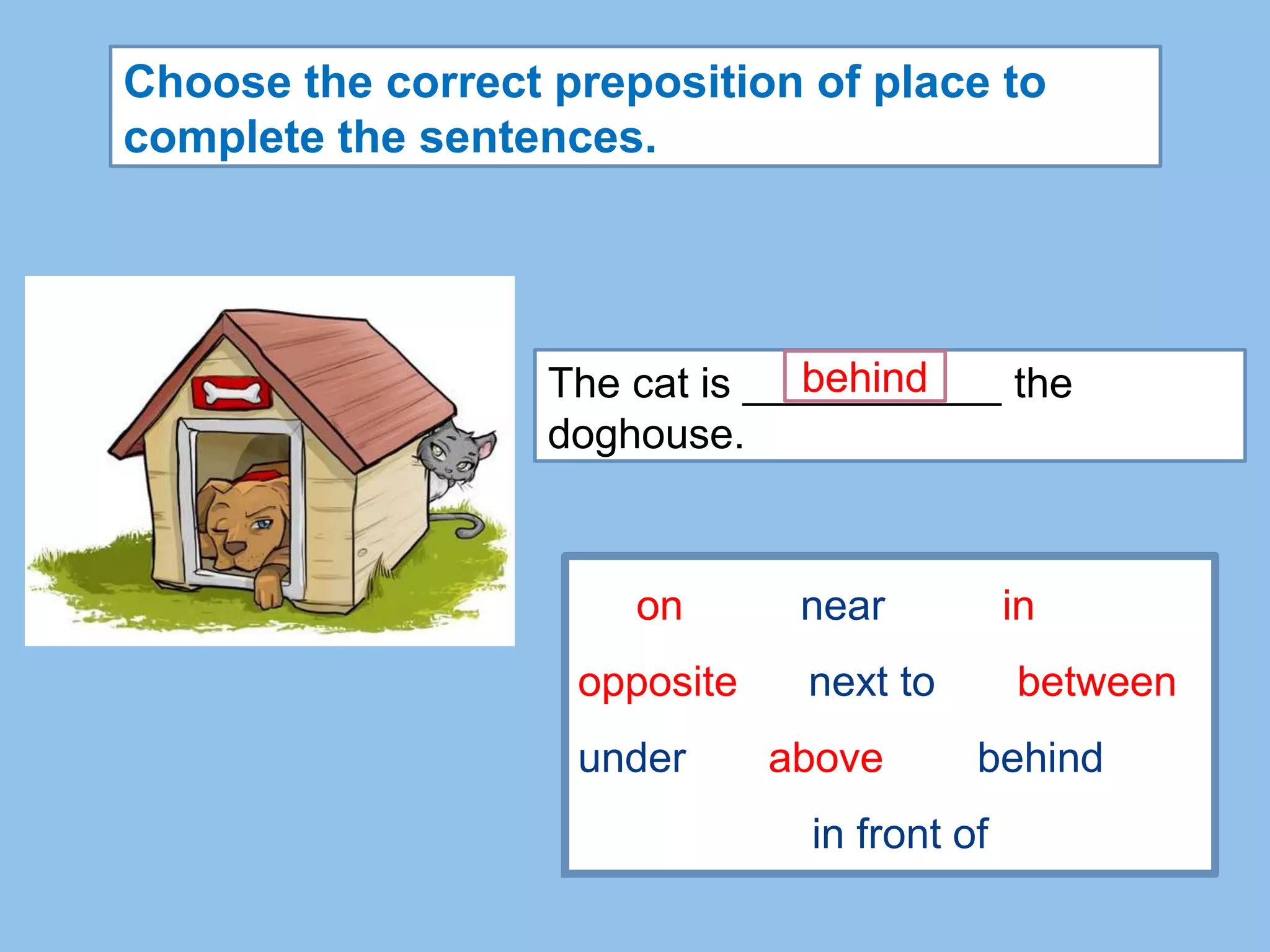 Prepositions of place | PPT