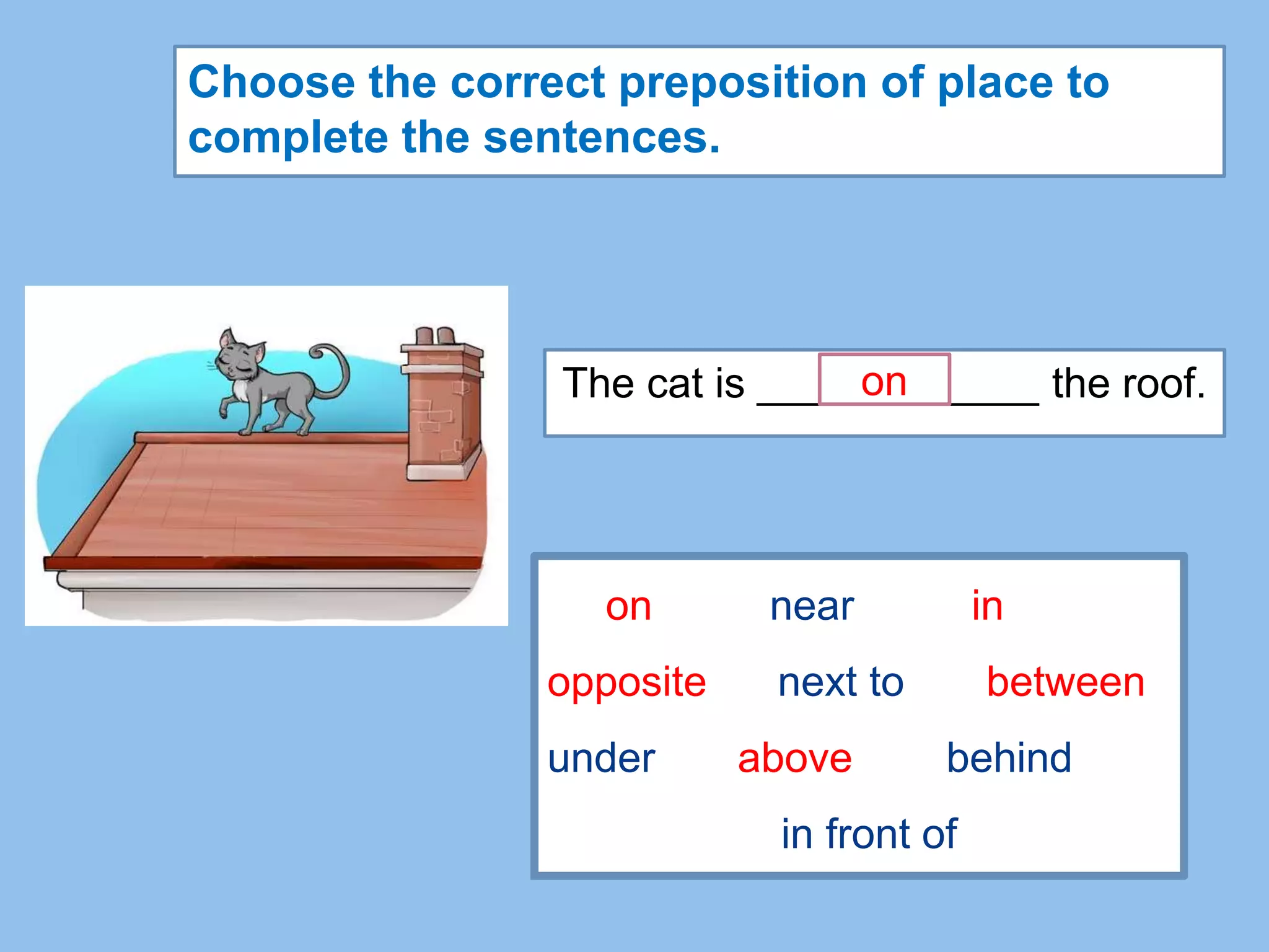 Prepositions of place | PPT
