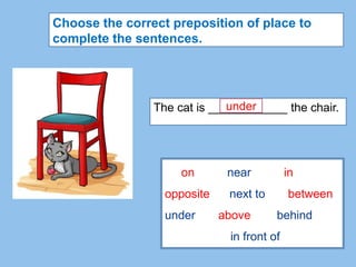 Prepositions of place | PPT