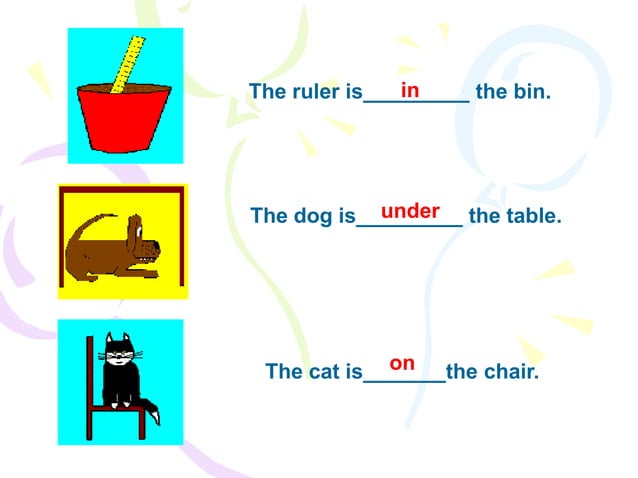 Prepositions of Place in on infront of.ppt