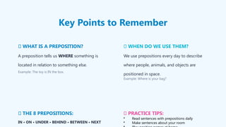 Prepositions of Place : English Grammar Presentation | PPTX