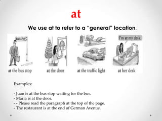 Prepositions of place at, in, on | PPTX