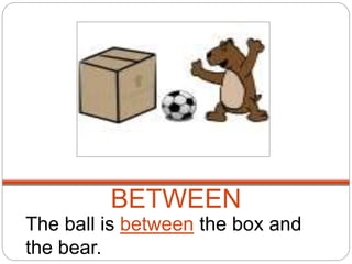 Prepositions of place balloon example | PPTX