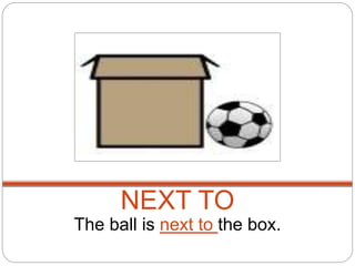 Prepositions of place balloon example | PPT