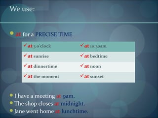 Prepositionsoftime | PPT