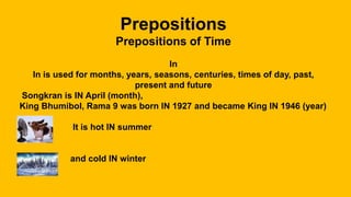 Prepositions of time | PPT