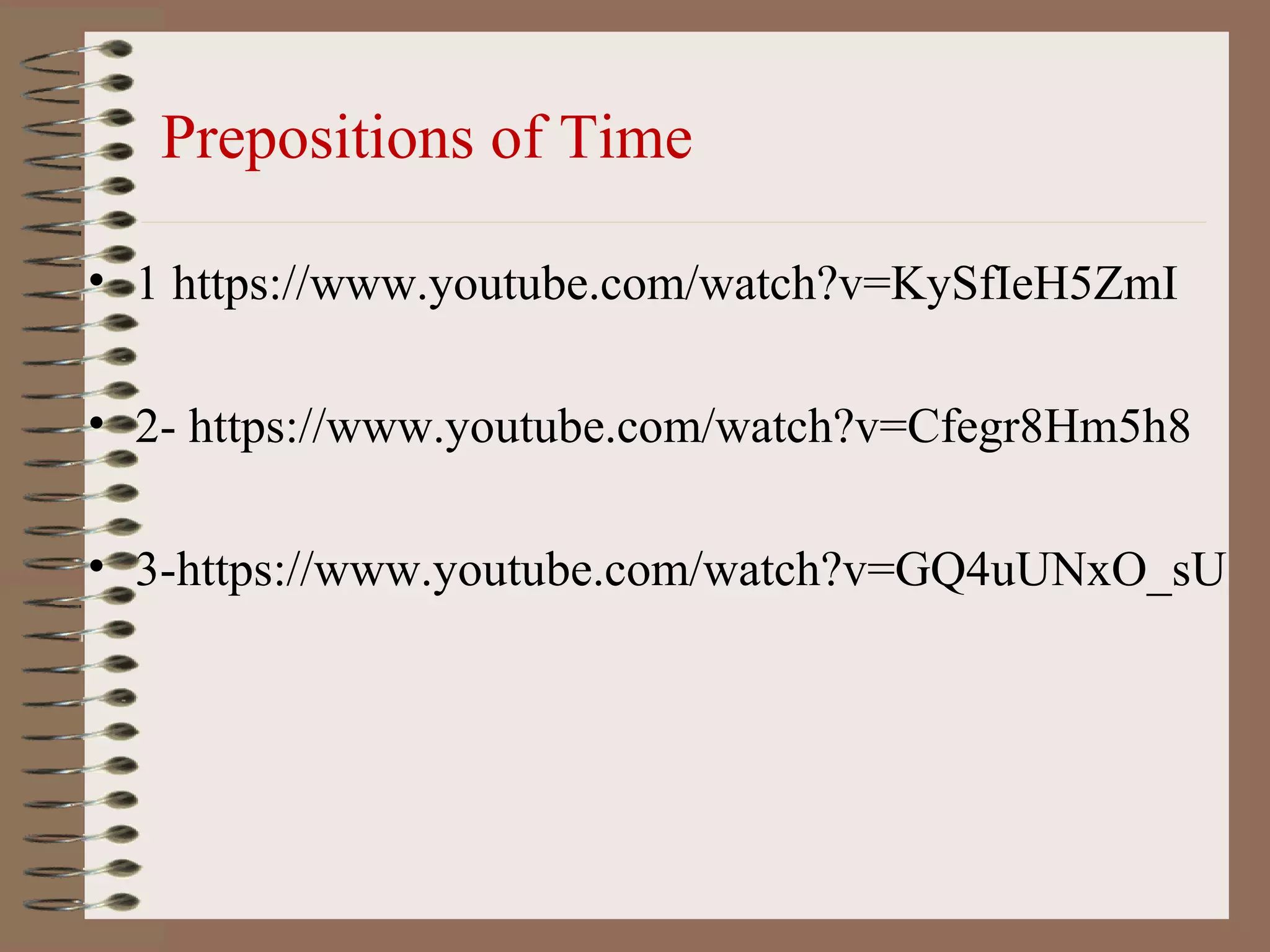 unit : 6 Days of the week and Prepositions of Time | PPT