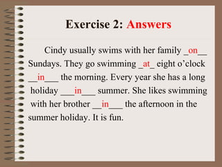 unit : 6 Days of the week and Prepositions of Time | PPT