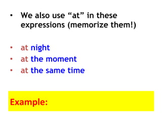 Prepositions oftime | PPT