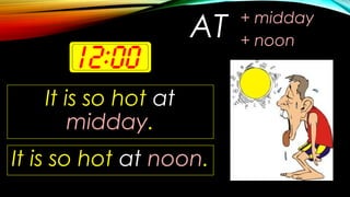 ESL: Prepositions of time | PPT
