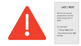 Prepositions of time | PPTX