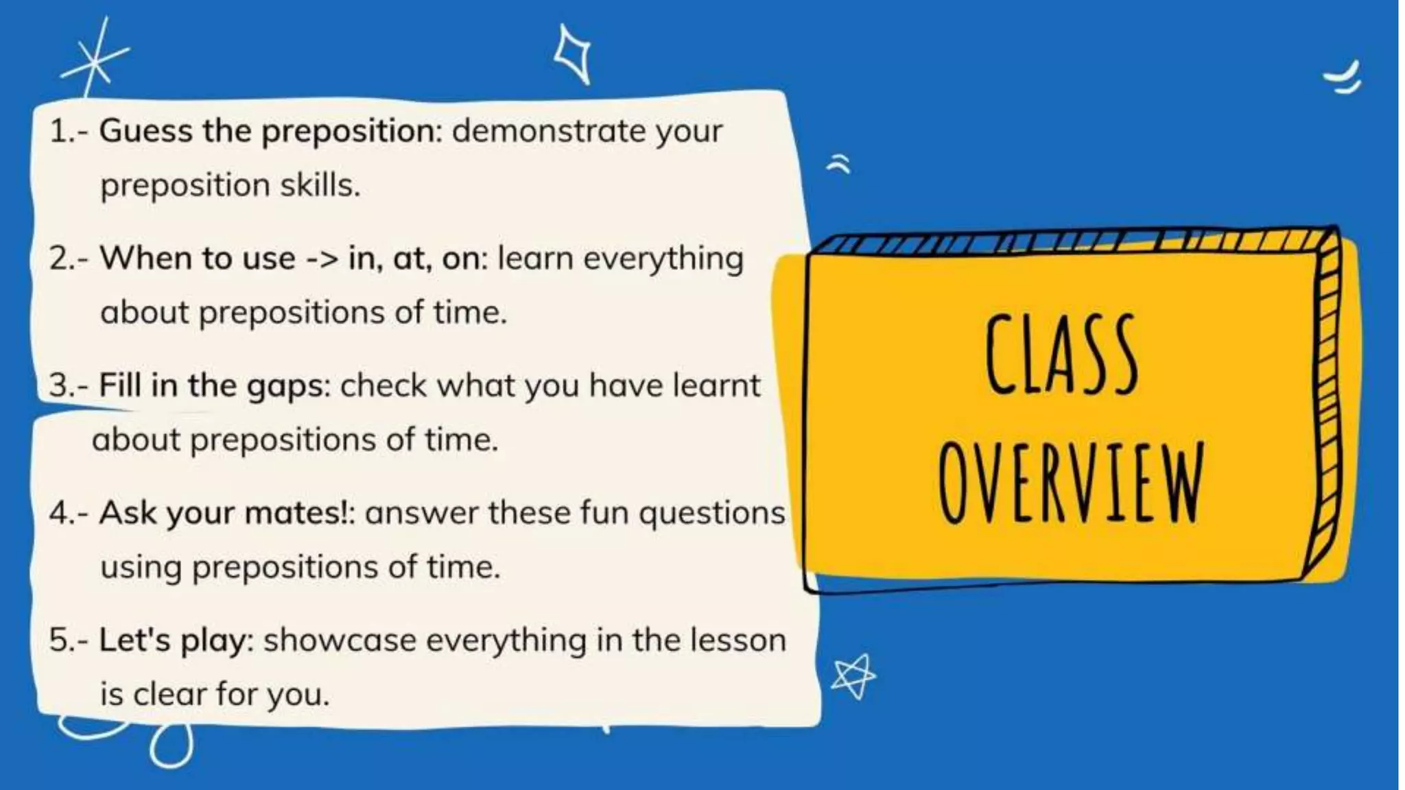 Prepositions of time | PPT