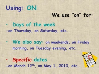 prepositions of time in this ppt has been shown.ppt | National & Civic ...