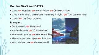 PREPOSITIONS OF TIME-PLACE.pptx | National & Civic Holidays | Holidays