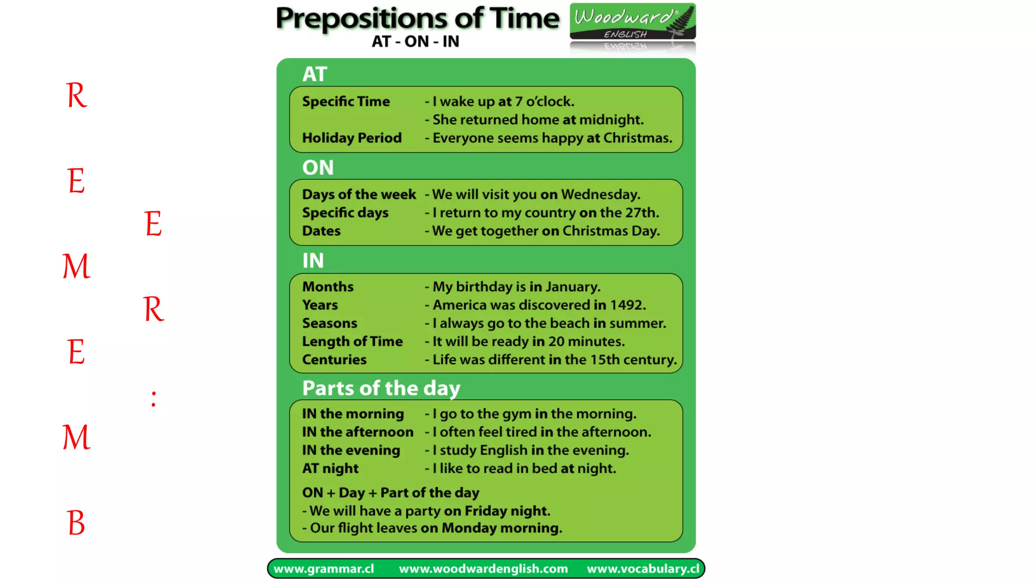 Prepositions of time and movement | PPTX