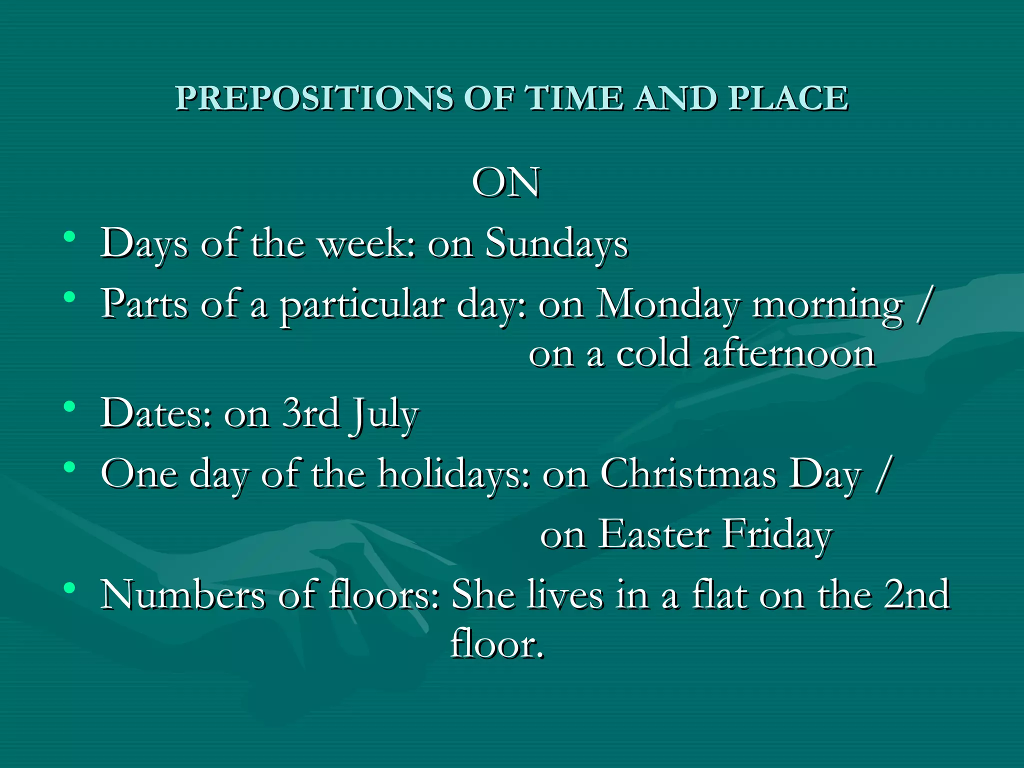 Prepositions Of Time And Prepositions Of Place – MWCM