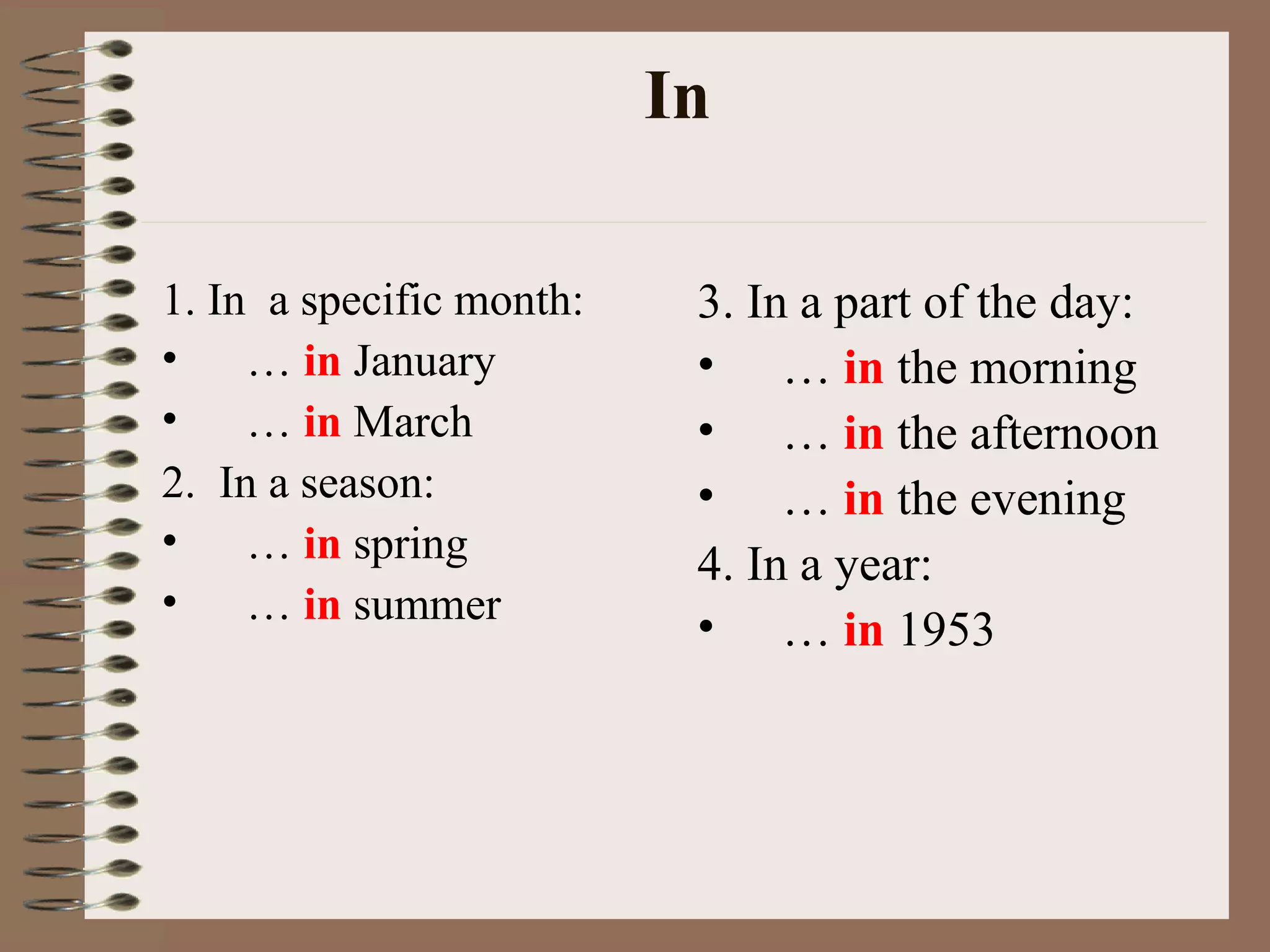 Prepositions of time_at_in_on | PPT