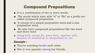Prepositions English Grammar Topic. | PPTX
